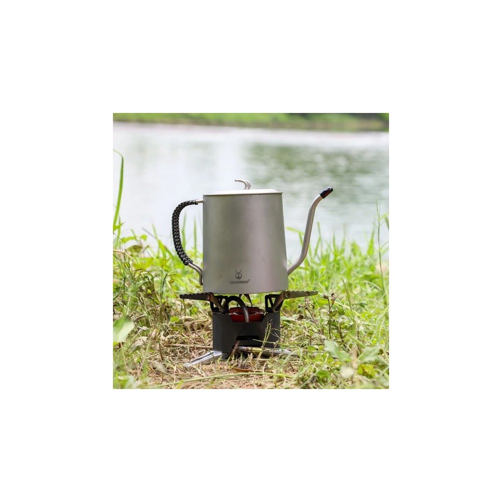 SilverAnt Titanium Pour Over Kettle Braided